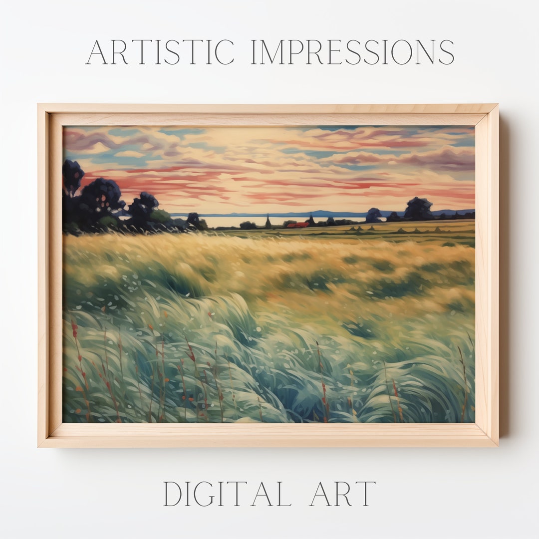 Enchanted Meadow Wall Art Mystical Field Landscape, Nature-inspired ...