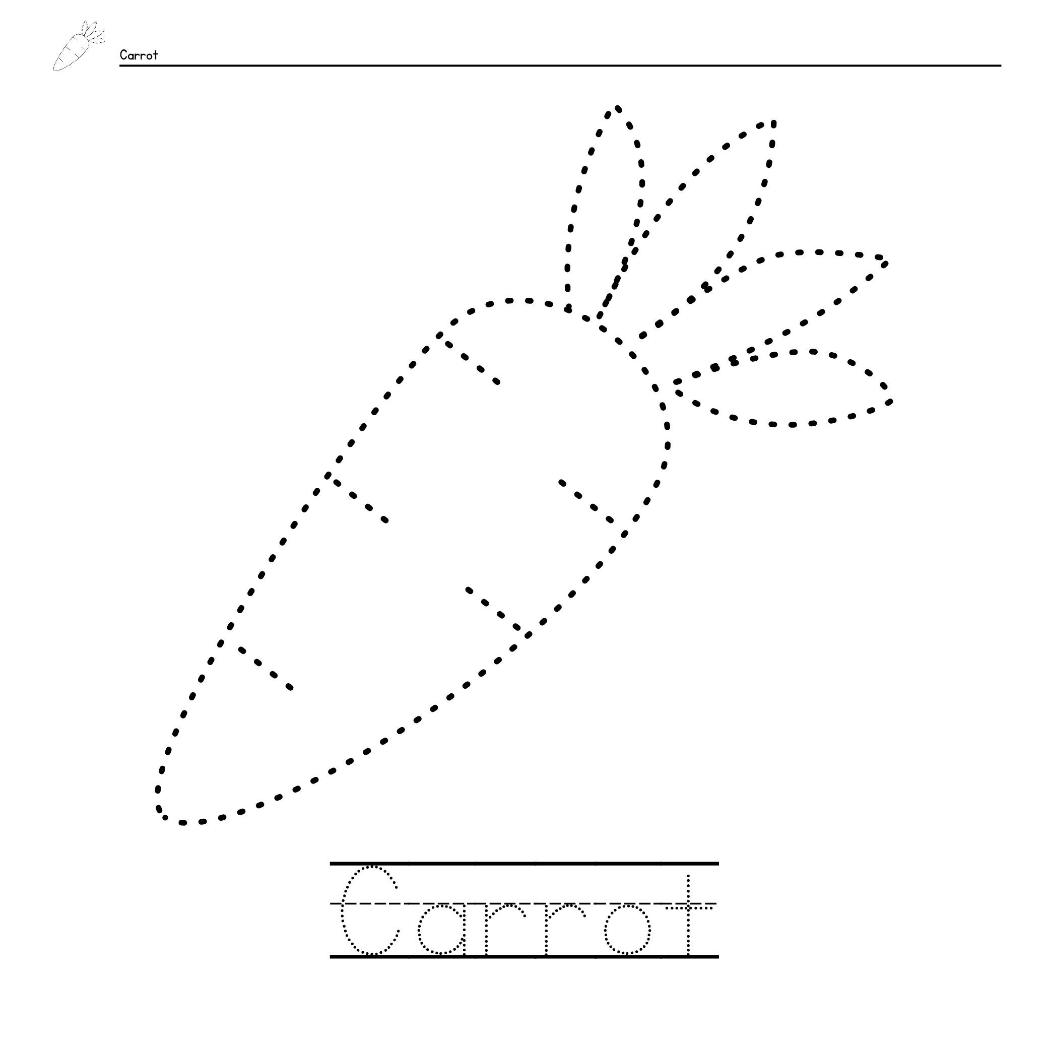 Alphabet Tracing Coloring Worksheets Fruit, Vegetable, Animal and Items ...