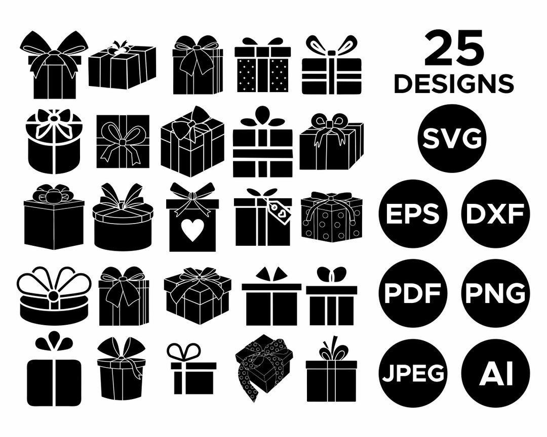 Presents Bundle Svg, Present Svg, Gift Svg, Gift Box Svg, Sublimation ...