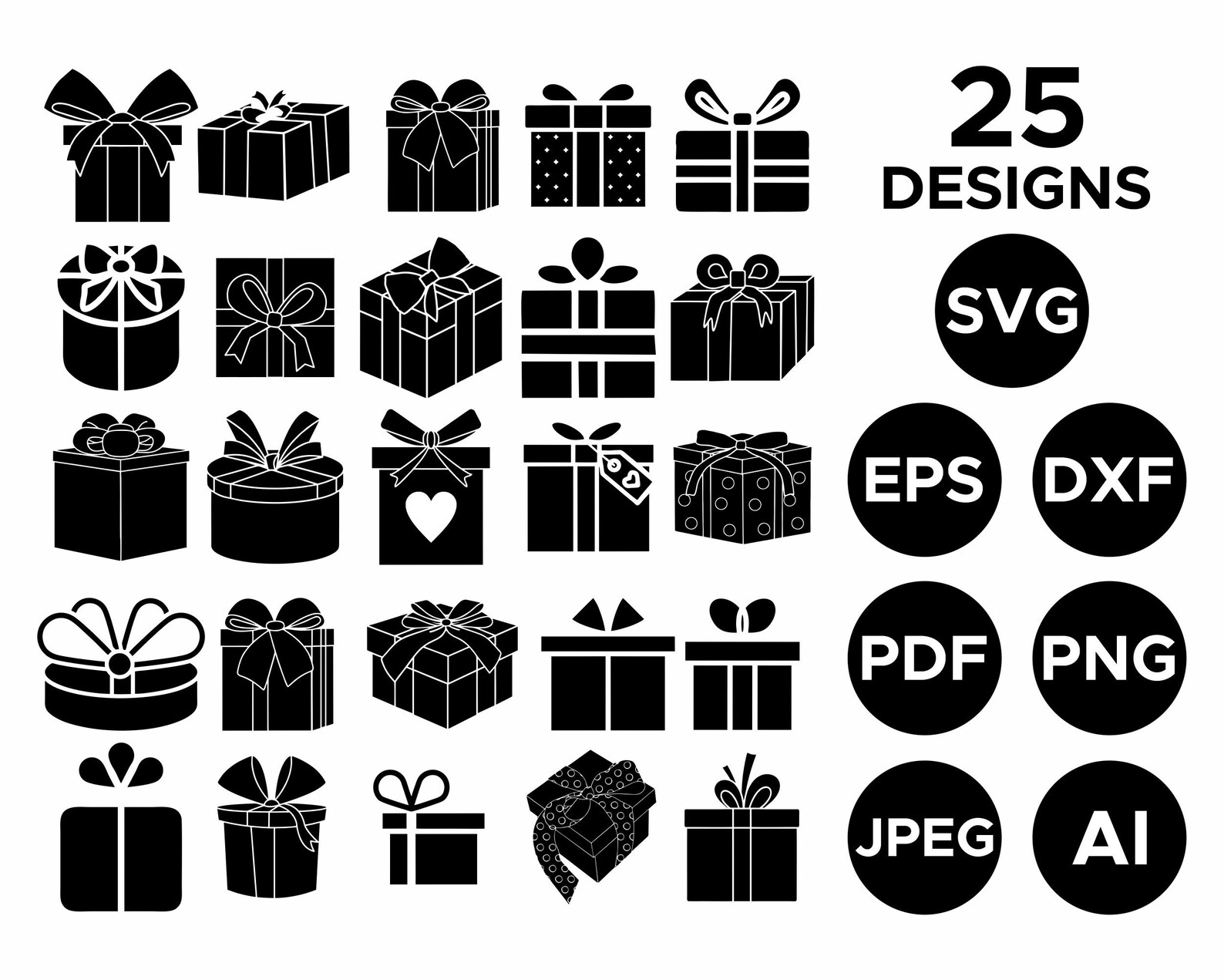 Presents Bundle Svg, Present Svg, Gift Svg, Gift Box Svg, Sublimation ...