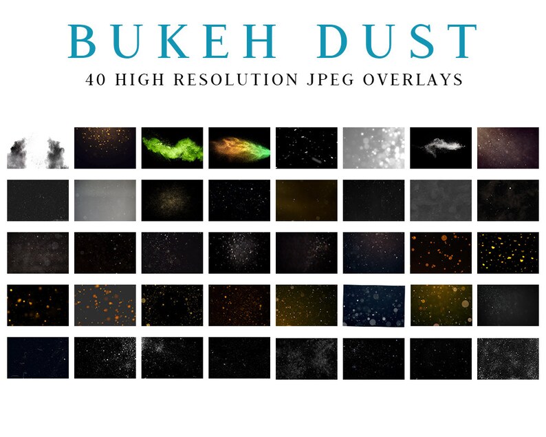 Bokeh Dust Overlay, Photoshop Overlay, Glitter Dust, Falling Dust, Floating Dust, Bokeh, Dust ...