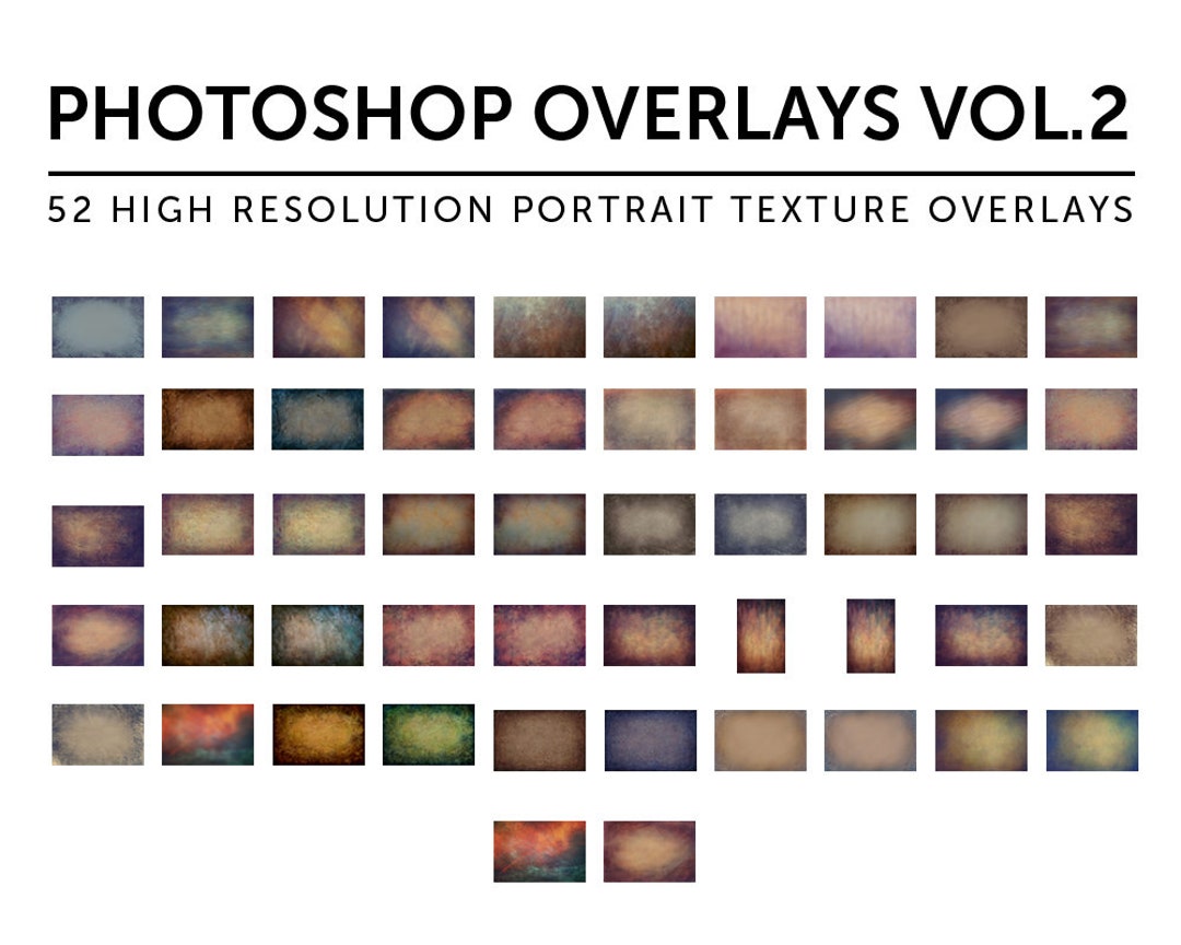 52 Texture Photoshop Overlays, High Resolution Portrait Texture ...