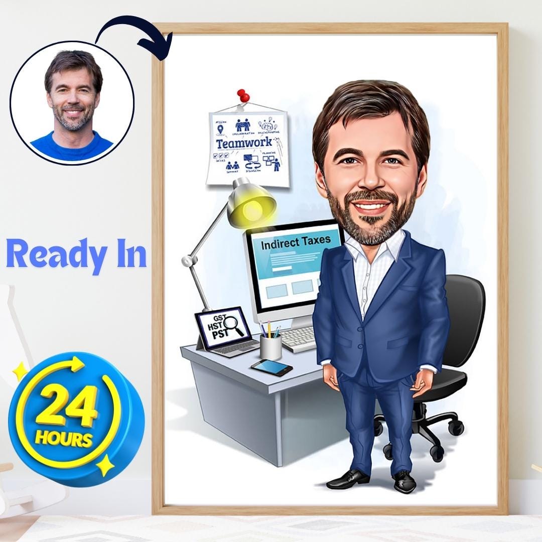 Boss Caricature From Photo Boss Cartoon Wall Art From Photo Boss ...