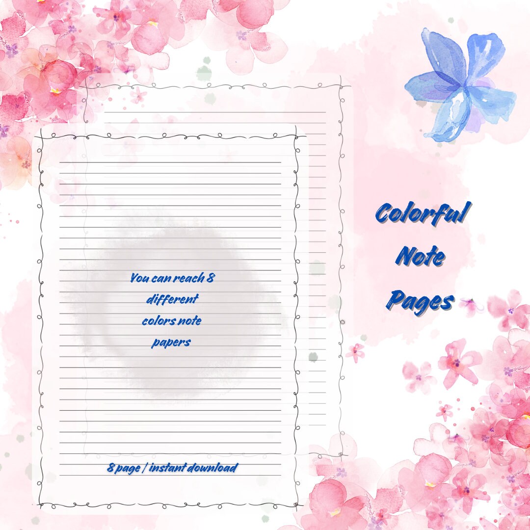 Printable Floral Classic Note Paper - Etsy