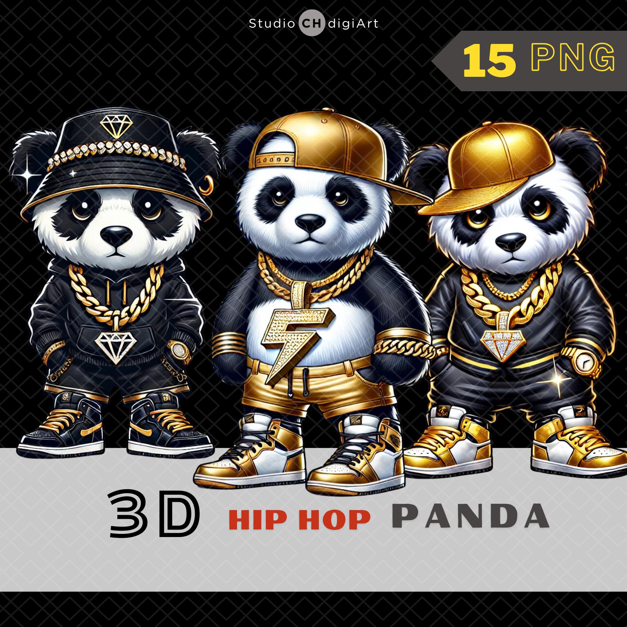 3D Hip Hop Panda Clipart, Panda PNG, 3D Teddy Bear, Hip Hop Bear PNG ...