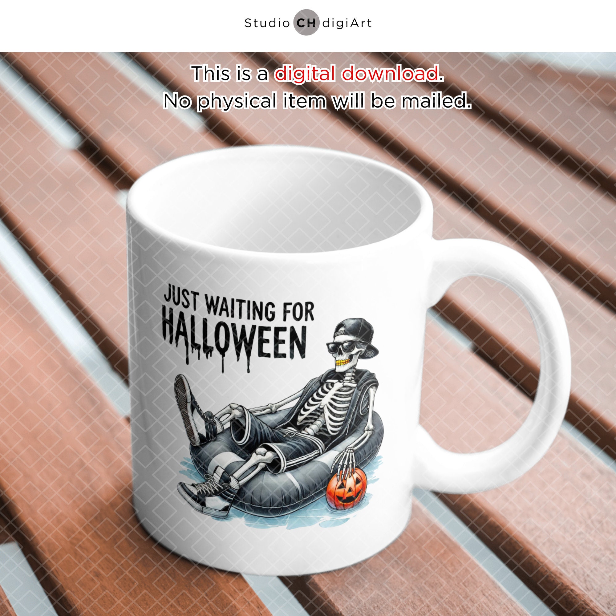 Hip Hop Skeleton Clipart, Just Waiting for Halloween PNG, Halloween ...