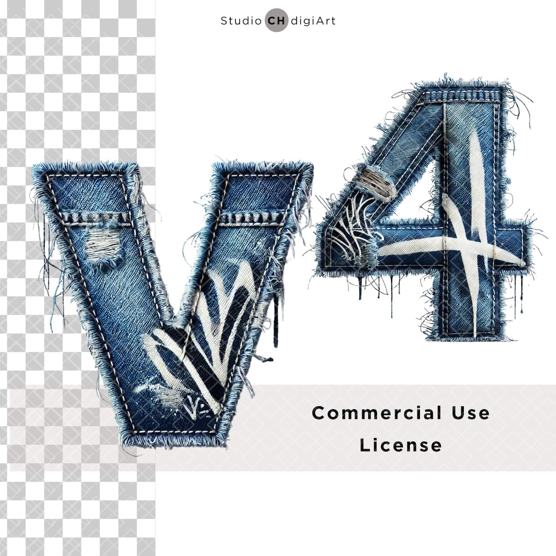 Graffiti Denim Alphabet Letters & Numbers, Graffiti Font, Blue Denim ...