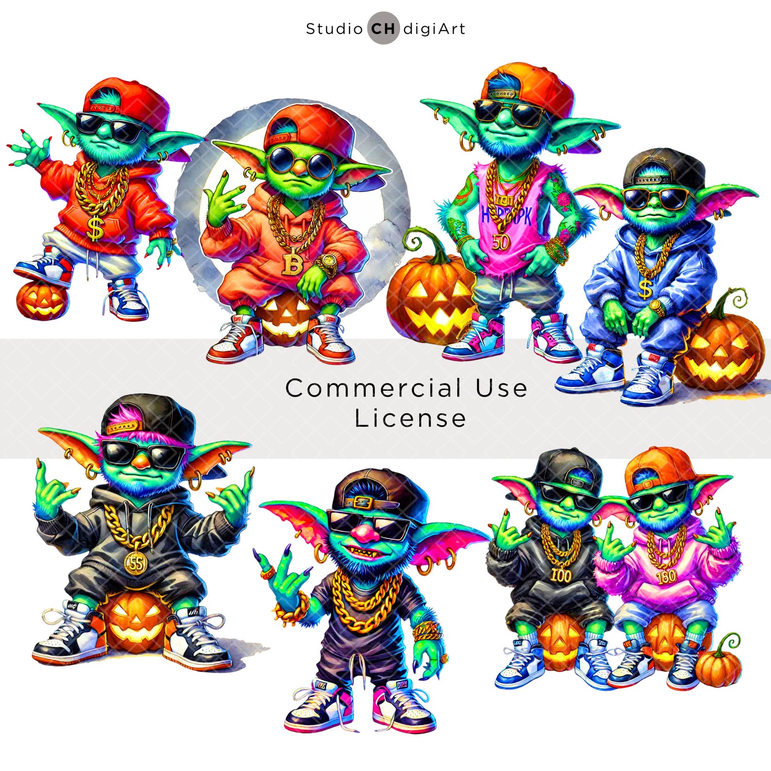Hip Hop Goblin Clipart, 24 Halloween PNG, Goblin Graphics, Halloween ...