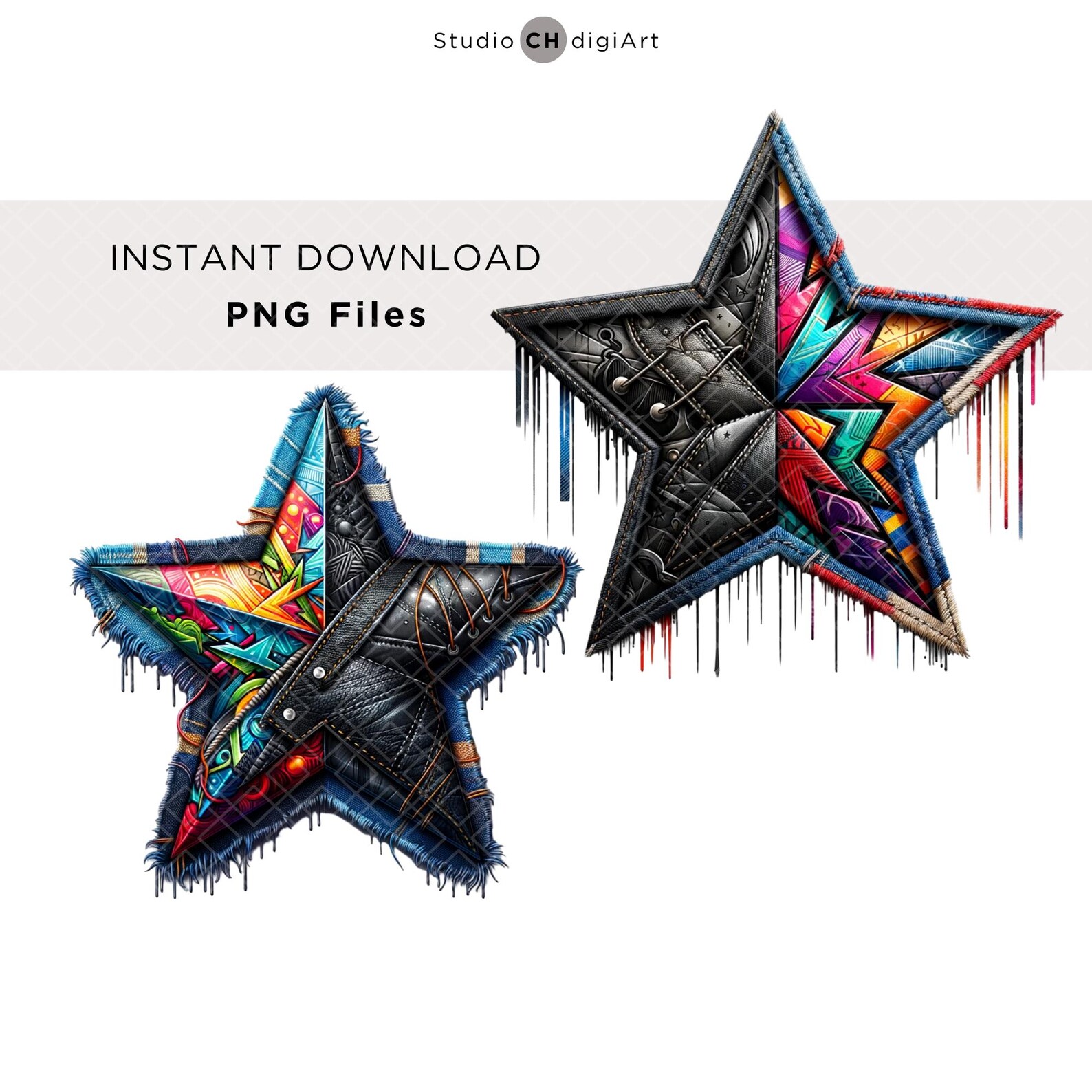 3D Star PNG, Star Clipart, Graffiti Star Clipart, Denim Star, Golden ...