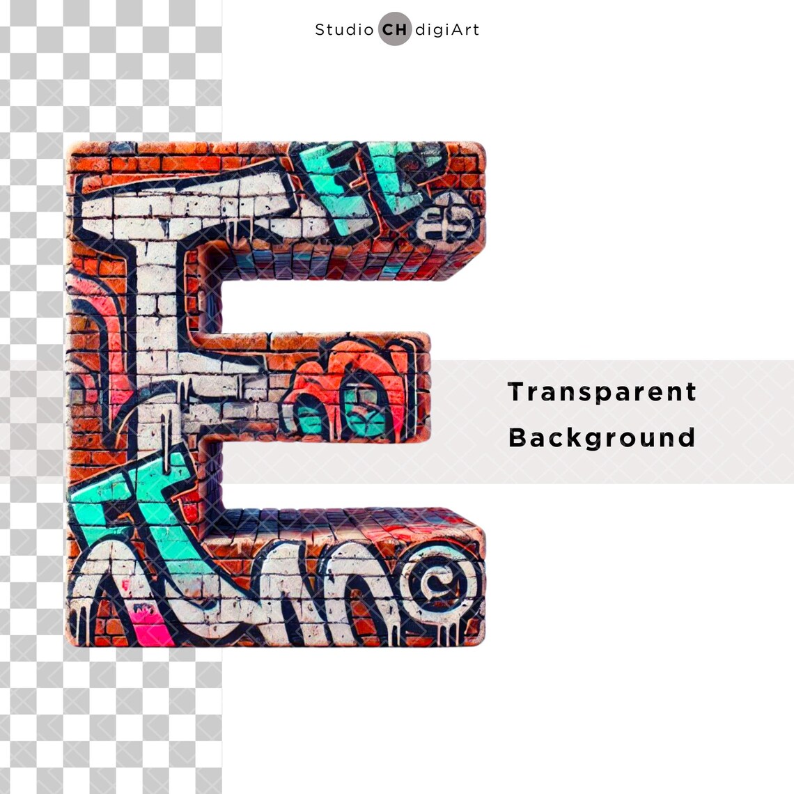 Graffiti Brick Alphabet Letters & Numbers, Graffiti Alphabet PNG, Brick ...