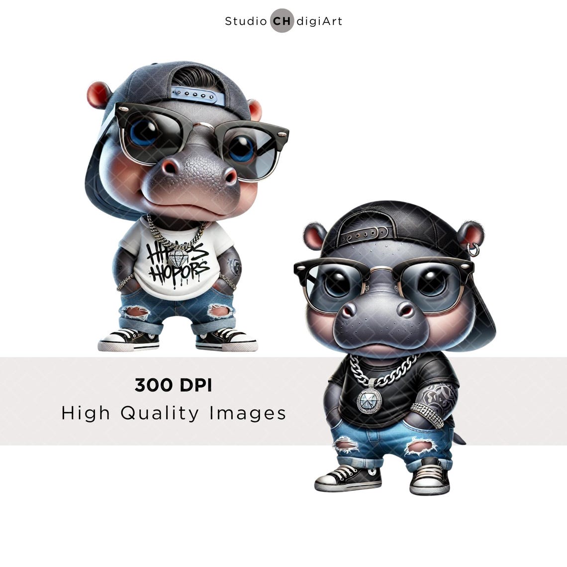 3D Hip Hop Hippo Clipart, Hippo Clipart, Moo Deng PNG, Moo Deng Clipart ...