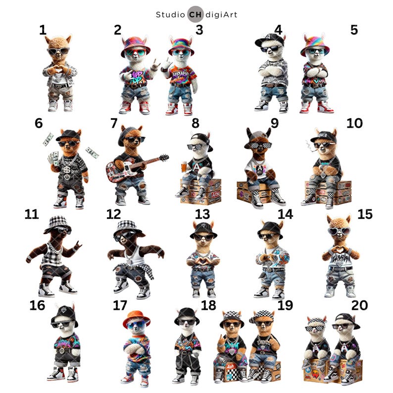 3D Hip Hop Graffiti Alpaca Clipart, Alpaca Clipart, Hip Hop PNG, Cool ...