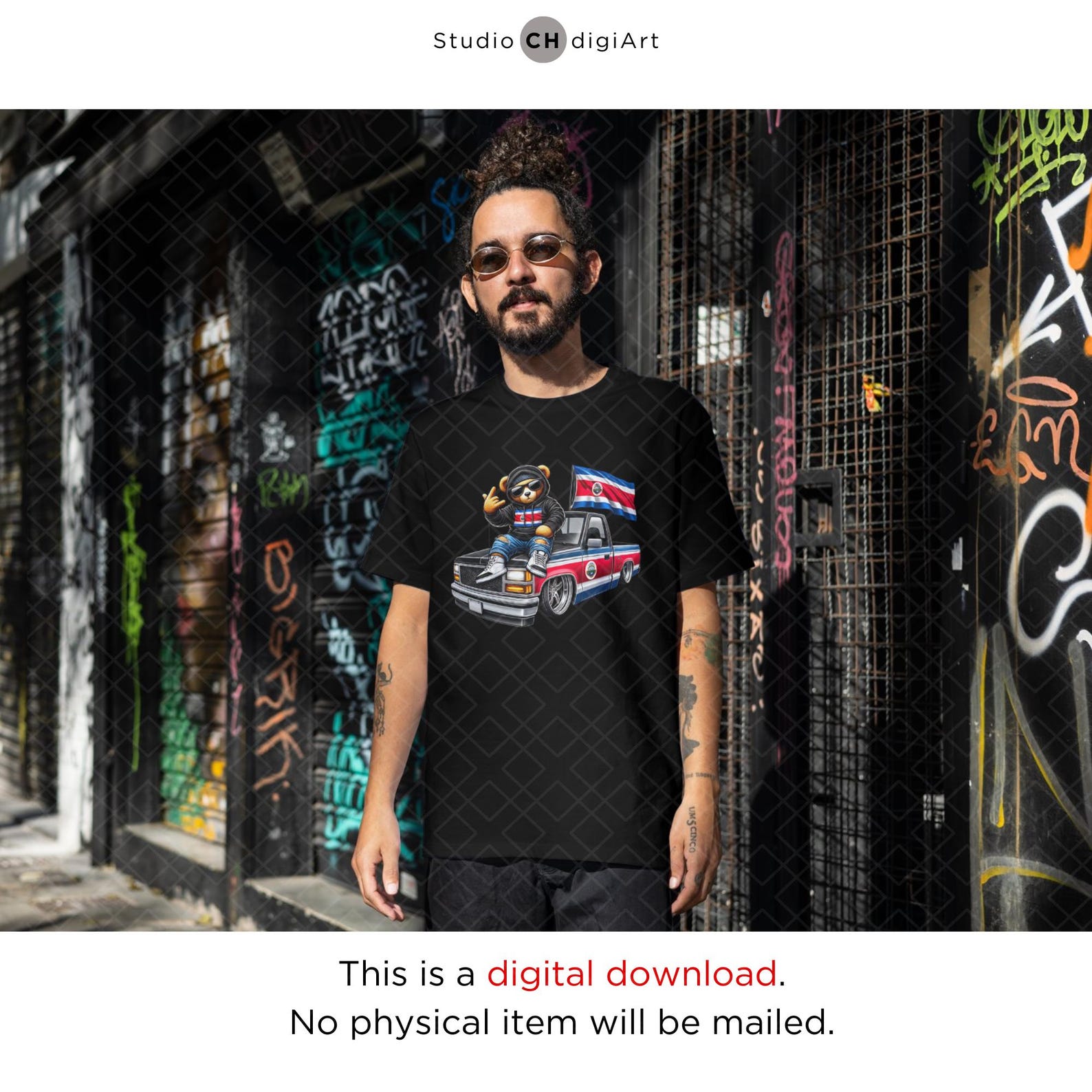 Hip Hop Costa Rica Bear Clipart, 3D Teddy Bear PNG, Costa Rica Clipart ...