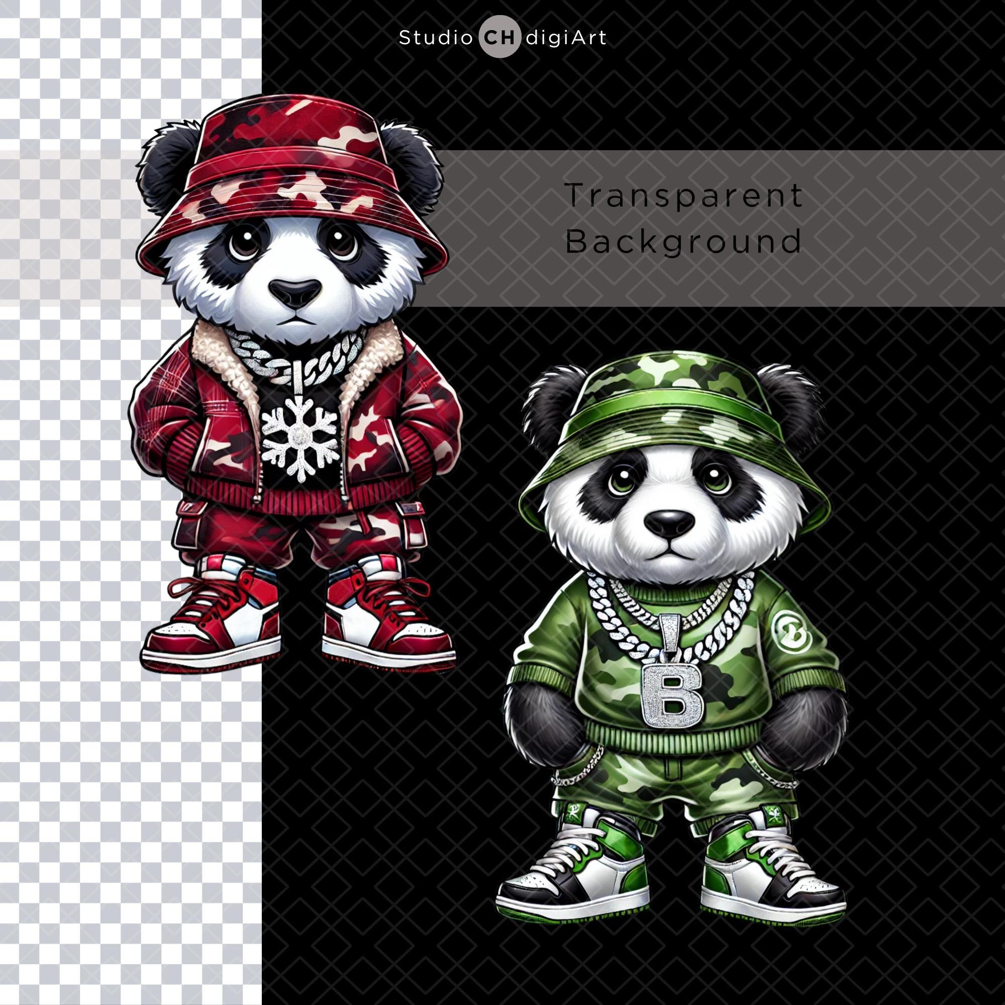3D Hip Hop Panda Clipart, Panda PNG, 3D Teddy Bear, Hip Hop Bear PNG ...