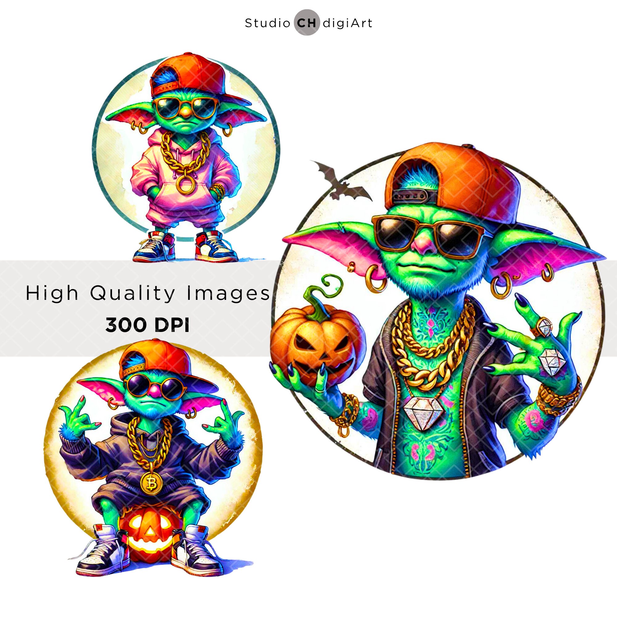 Hip Hop Goblin Clipart, 24 Halloween PNG, Goblin Graphics, Halloween ...