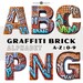 Graffiti Brick Alphabet Letters & Numbers, Graffiti Alphabet PNG, Brick ...