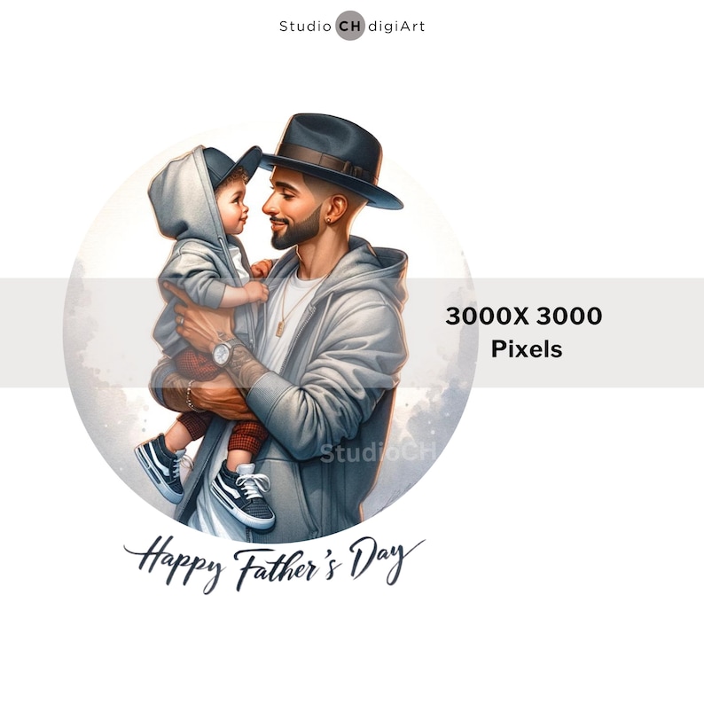 Hip Hop Father's Day Clipart, Dad and Son PNG, 15 Fatherhood PNG ...