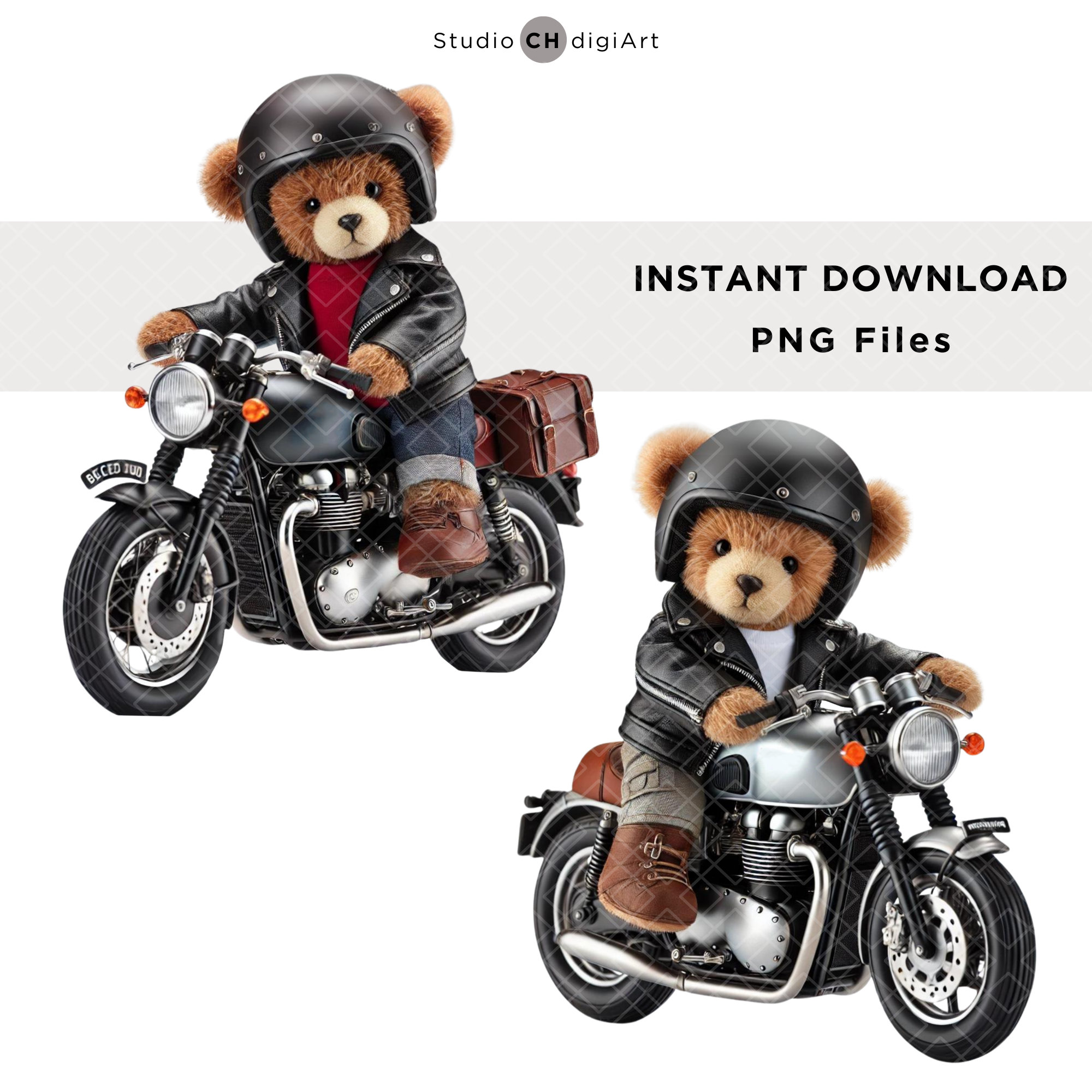 Biker Bear Clipart - 24 Motorbike Pngs, 3D Teddy Bear Motorcycle ...