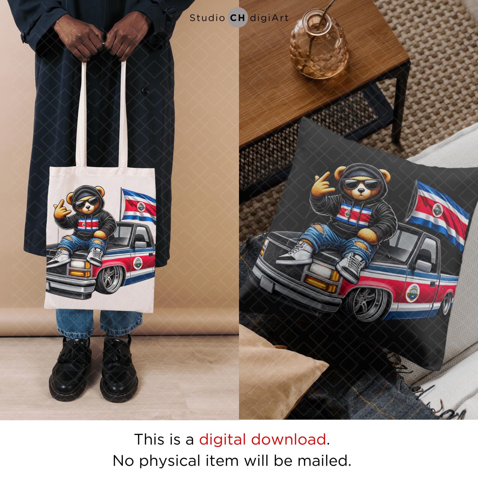 Hip Hop Costa Rica Bear Clipart, 3D Teddy Bear PNG, Costa Rica Clipart ...