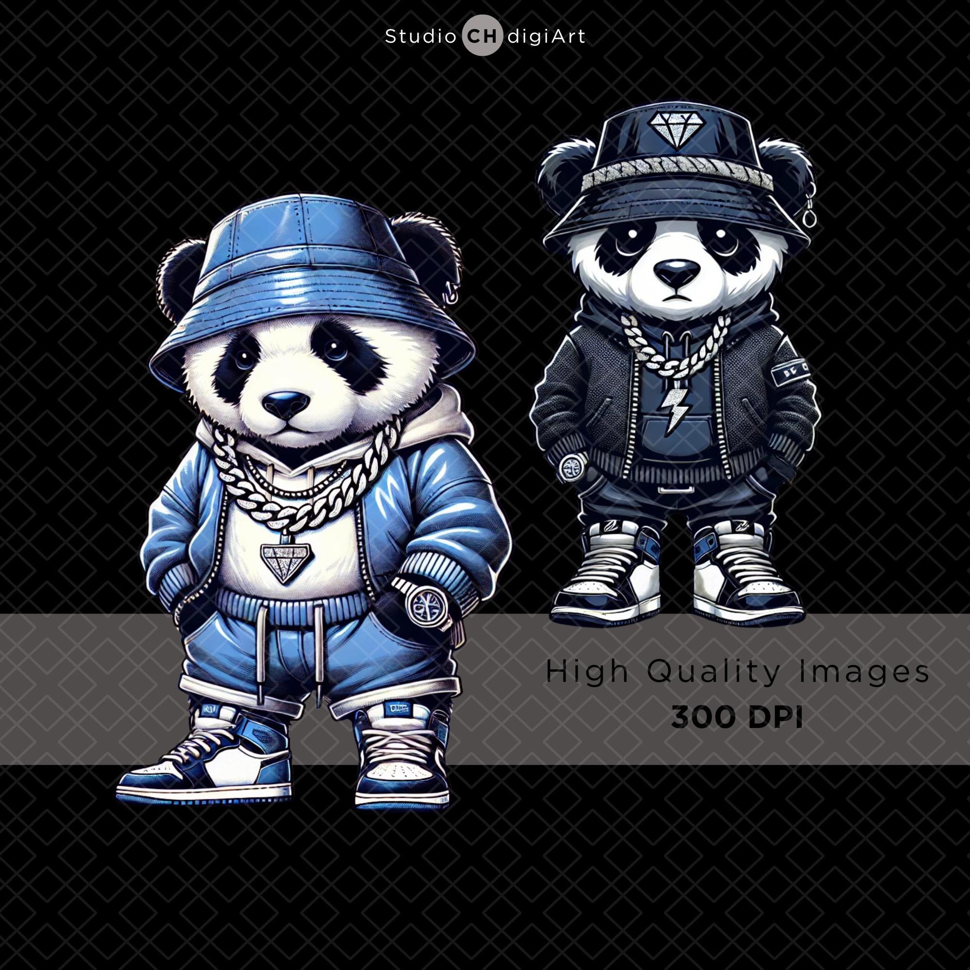 3D Hip Hop Panda Clipart, Panda PNG, 3D Teddy Bear, Hip Hop Bear PNG ...