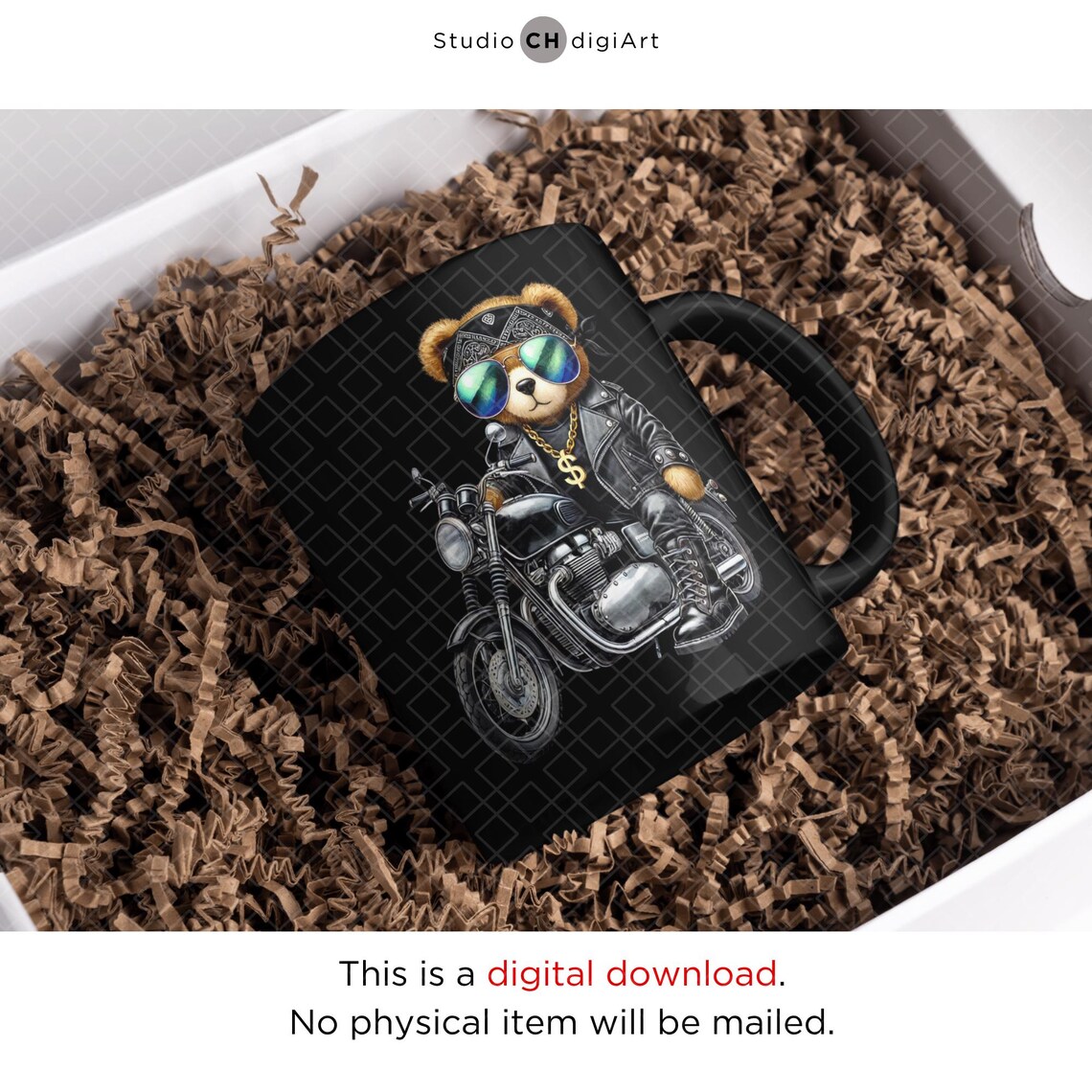 Hip Hop Biker Bear Clipart, Motorbike Pngs, 3D Teddy Bear Motorcycle ...