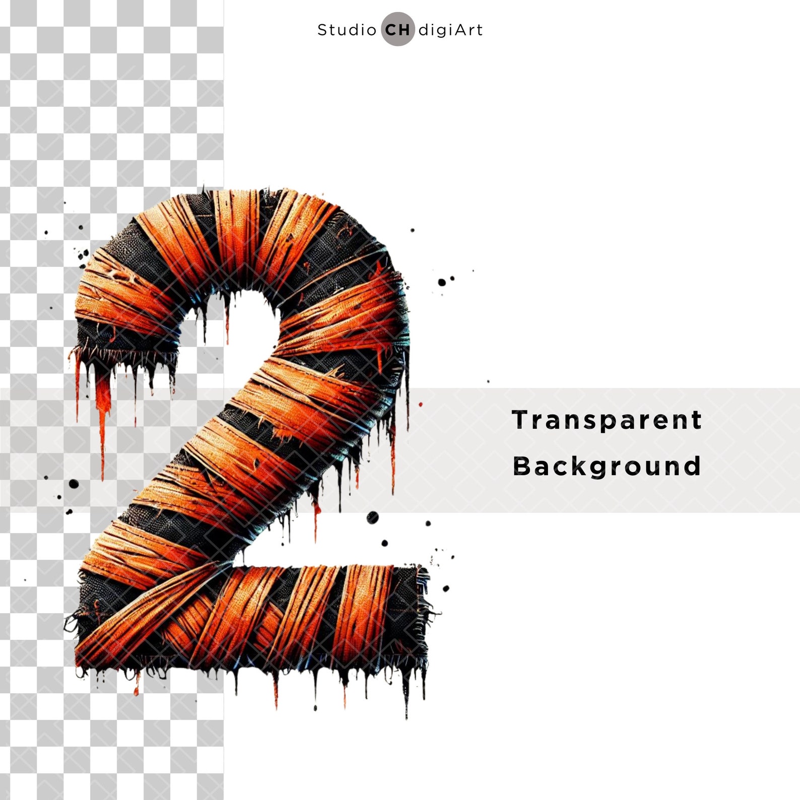 Mummy Halloween Alphabet Letters & Numbers, 3D Halloween Font, Black ...