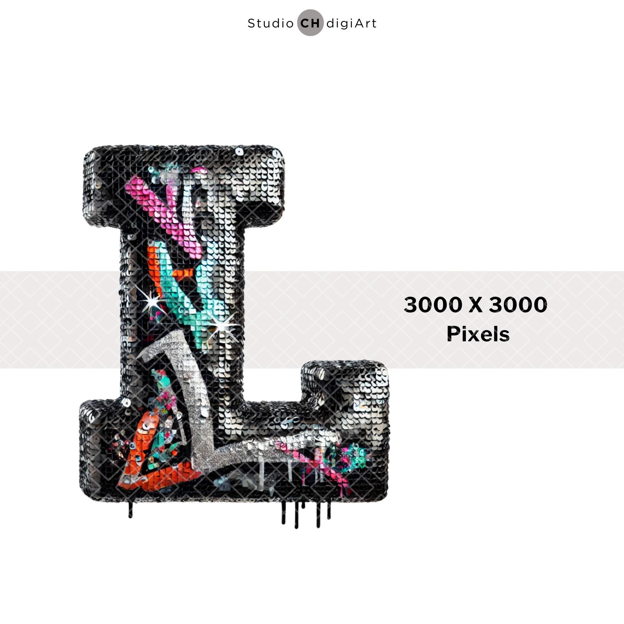 Graffiti Sequin Alphabet Letters & Numbers, Sequin Font, Sequin ...