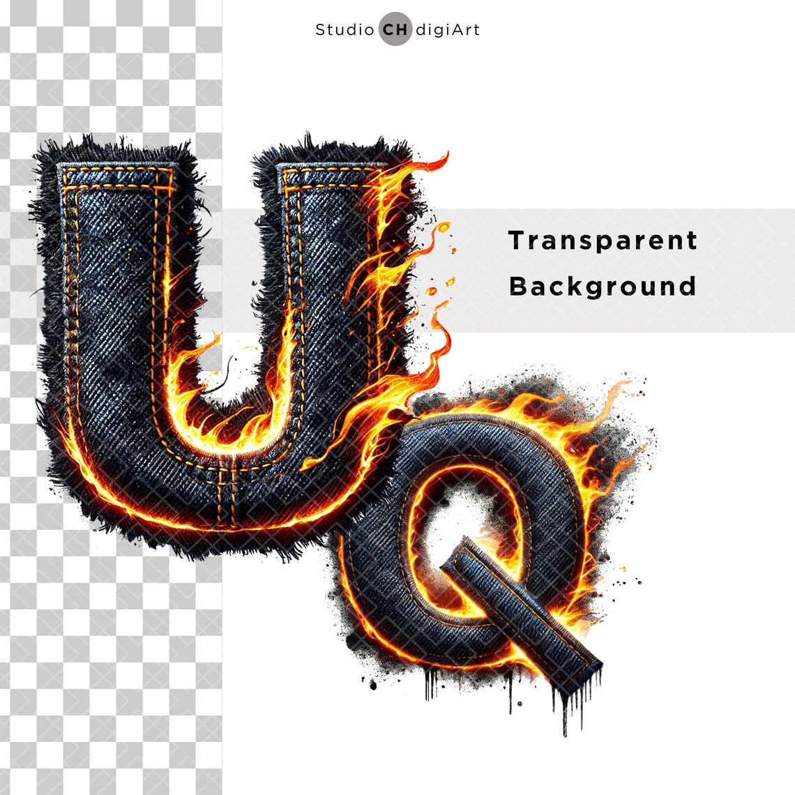Fire Graffiti Alphabet Letters & Numbers, Black Denim Font, Fire Font ...