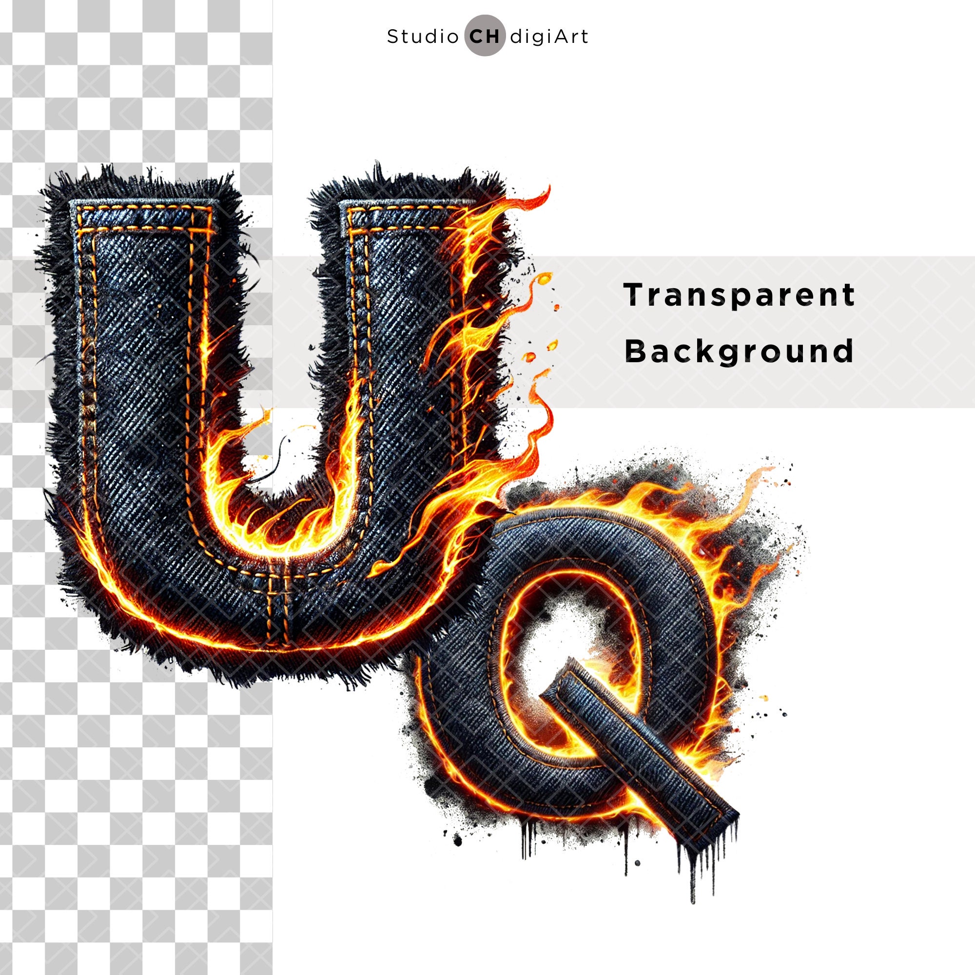 Fire Graffiti Alphabet Letters & Numbers, Black Denim Font, Fire Font ...