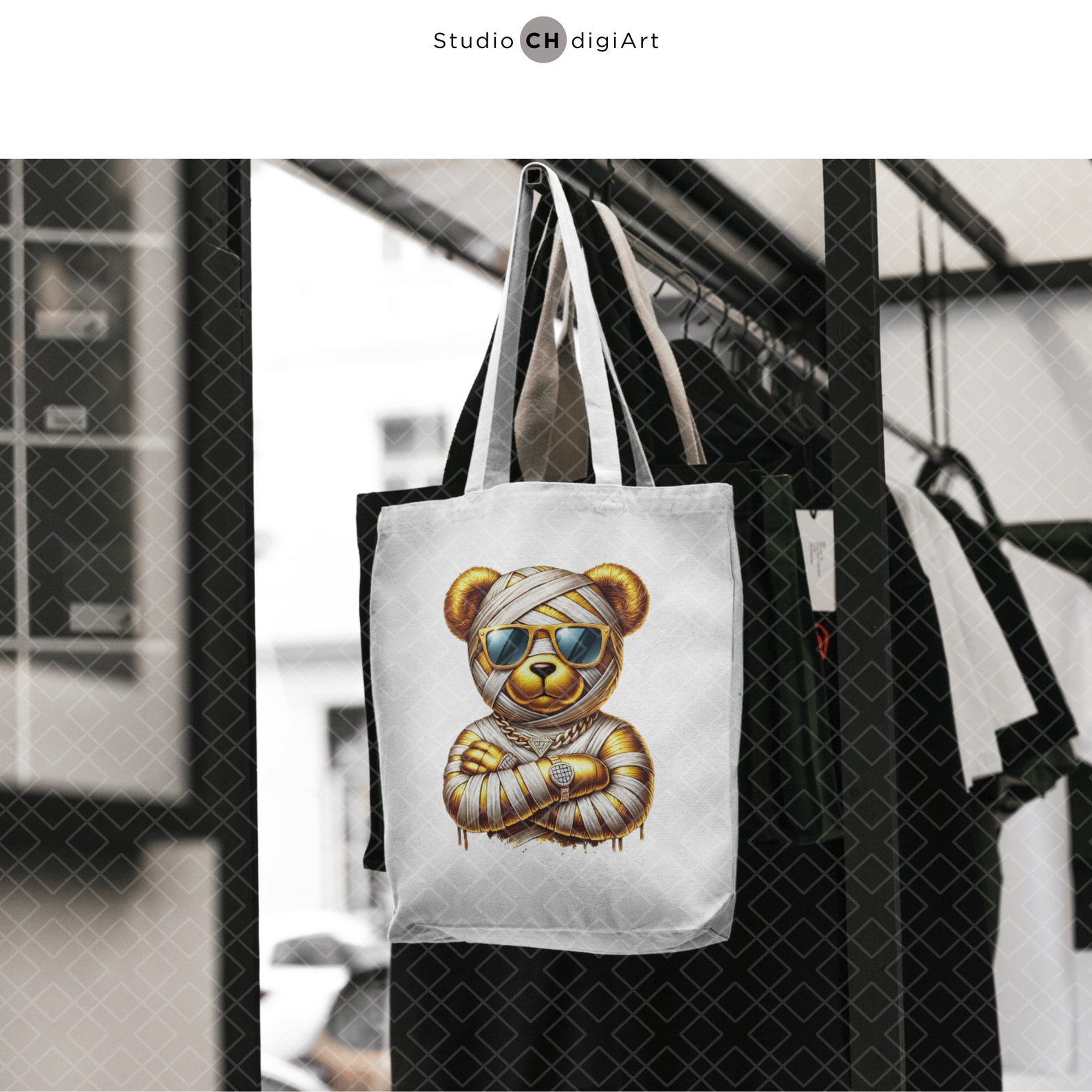 Hip Hop Mummy Bear Clipart, 12 Mummy Bear PNG, Halloween Clipart ...