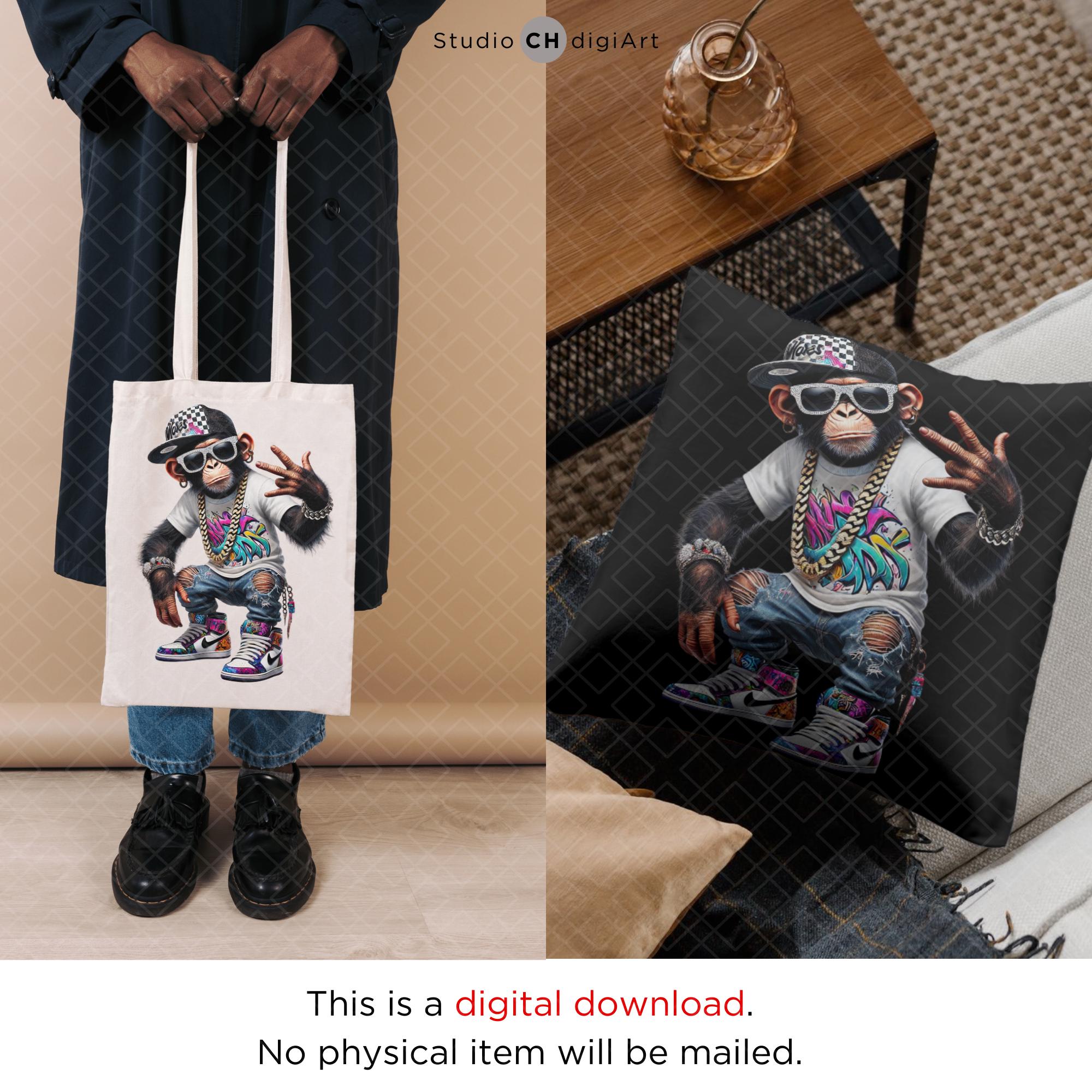 Hip Hop Monkey PNG, Graffiti Monkey Clipart, Chimpanzee PNG, Chimpanzee ...
