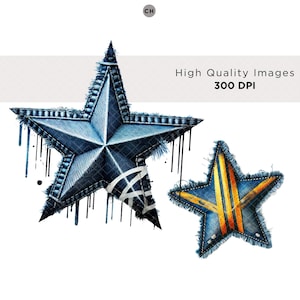 3D Star PNG, Star Clipart, Graffiti Star Clipart, Denim Star, Golden ...