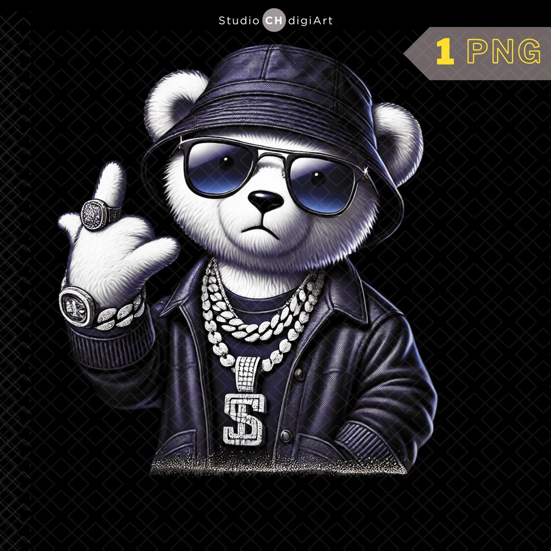 Hip Hop Bear Clipart, 3D Teddy Bear Clipart, Teddy Bear PNG, Hip Hop ...