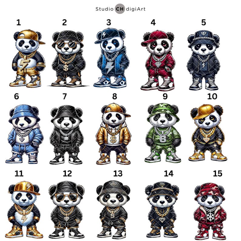 3D Hip Hop Panda Clipart, Panda PNG, 3D Teddy Bear, Hip Hop Bear PNG ...