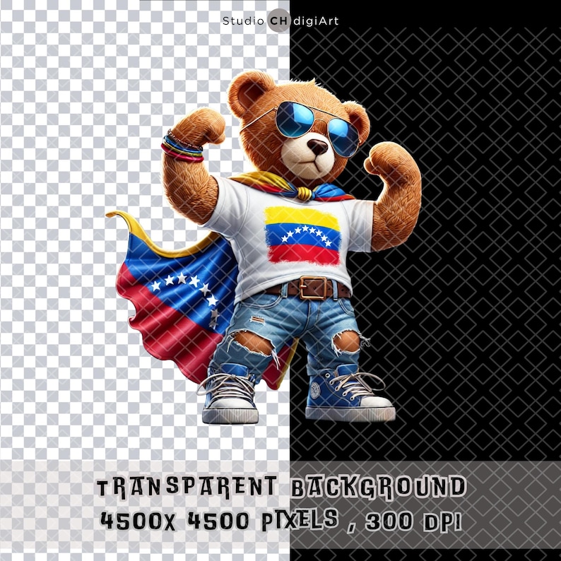 Strong Venezuela PNG, Venezuela Flag Clipart, 3D Boy Teddy Bear ...
