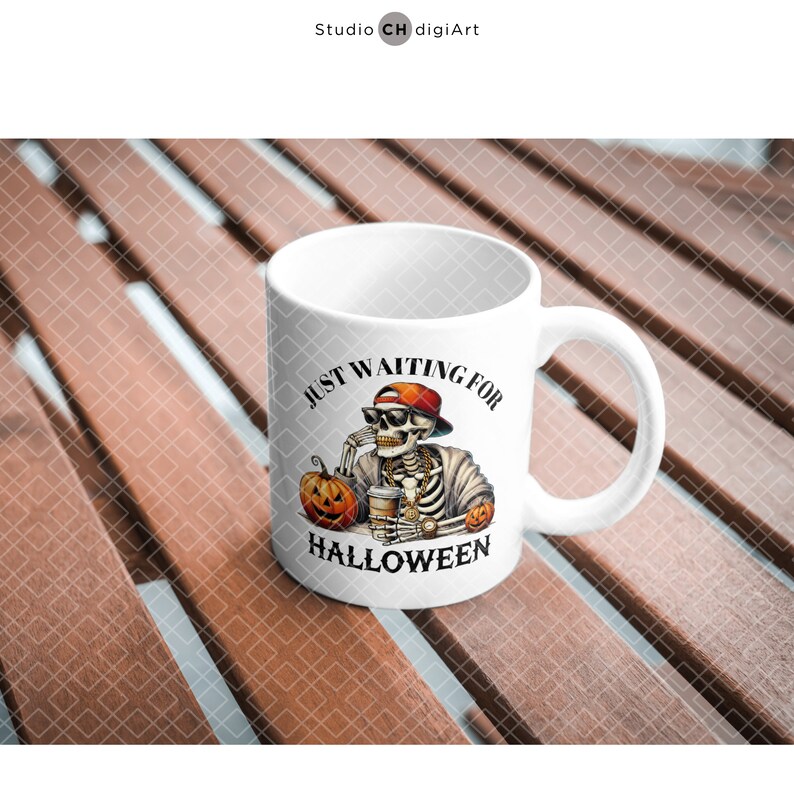 Hip Hop Skeleton Clipart, Just Waiting for Halloween PNG, Halloween ...