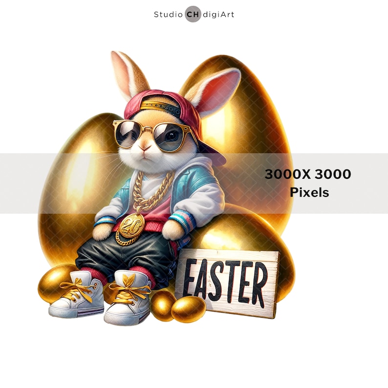 Hip Hop Easter Bunny Clipart, Easter Egg, Easter PNG ,easter Watercolor ...