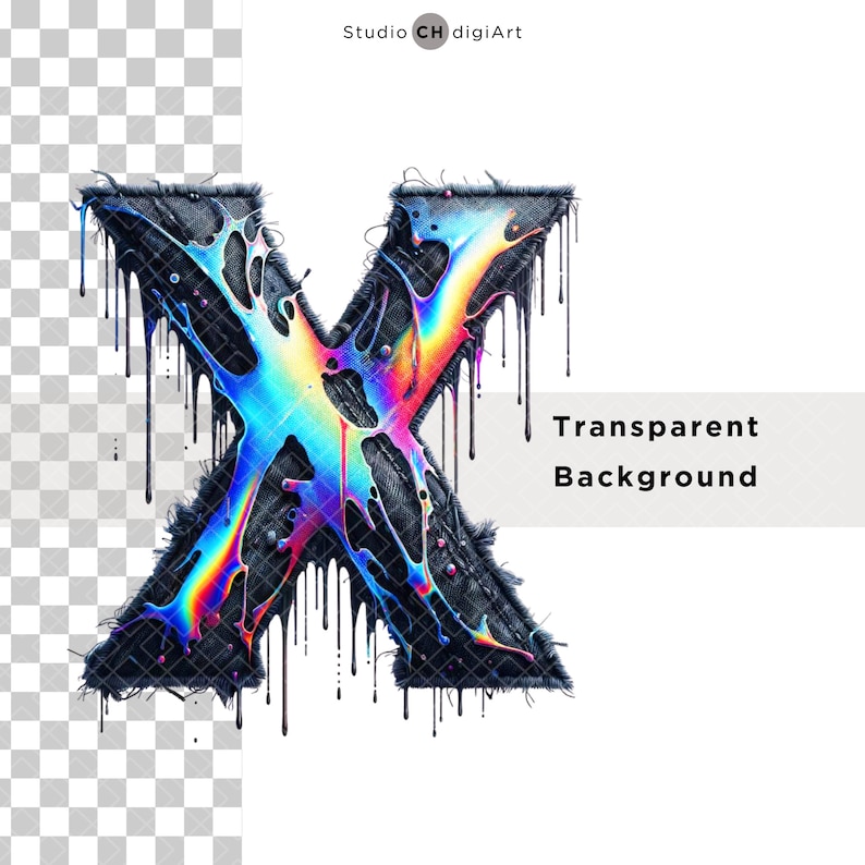 Holographic Alphabet Letters & Numbers, 3D Graffiti Font, Hologram ...