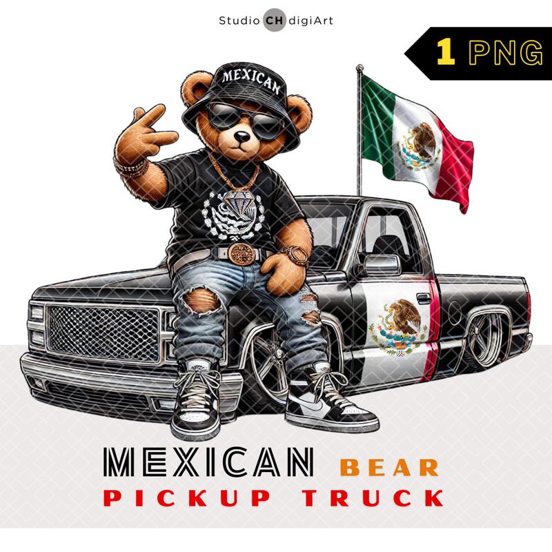 Mexican Bear Clipart Png - Etsy