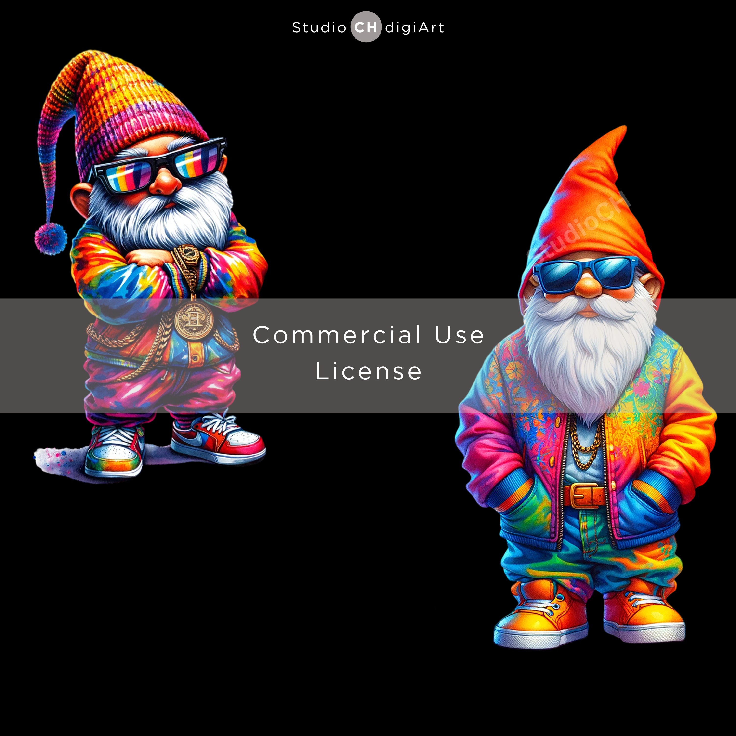 Hip Hop Gnomes Clipart, 24 PNG High Quality, Digital Download, Hip Hop ...