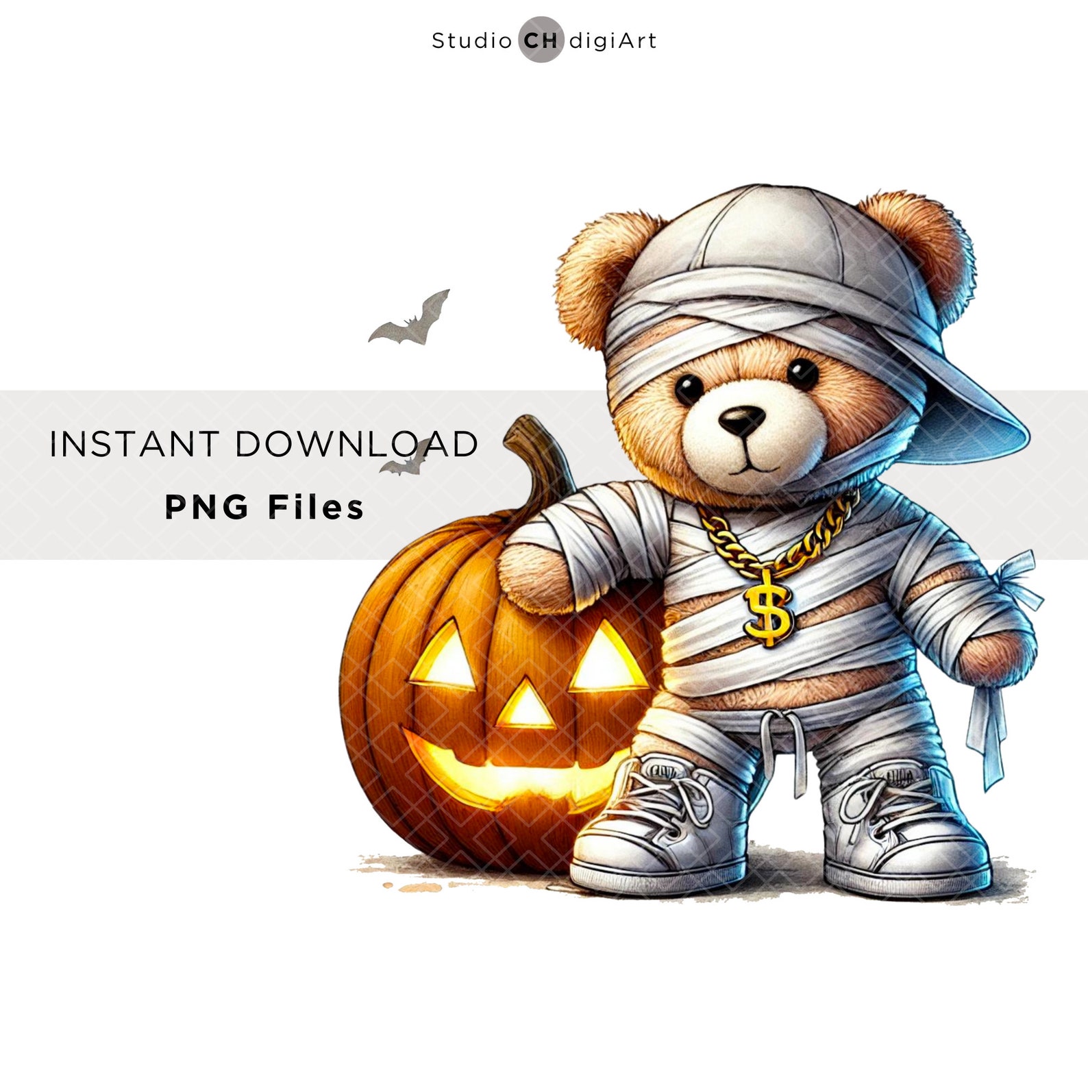 Hip Hop Mummy Bear Clipart, 28 Mummy Bear PNG, Halloween Clipart ...