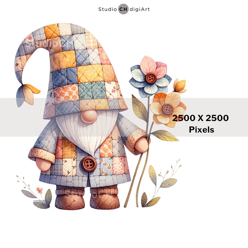 Gnome Easter Clipart, Patch Gnome Easter, Patch Easter, Easter Quilting, Cute Gnome Watercolor ...