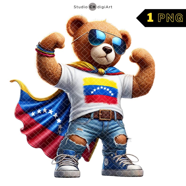 Strong Venezuela PNG, Venezuela Flag Clipart, 3D Boy Teddy Bear ...