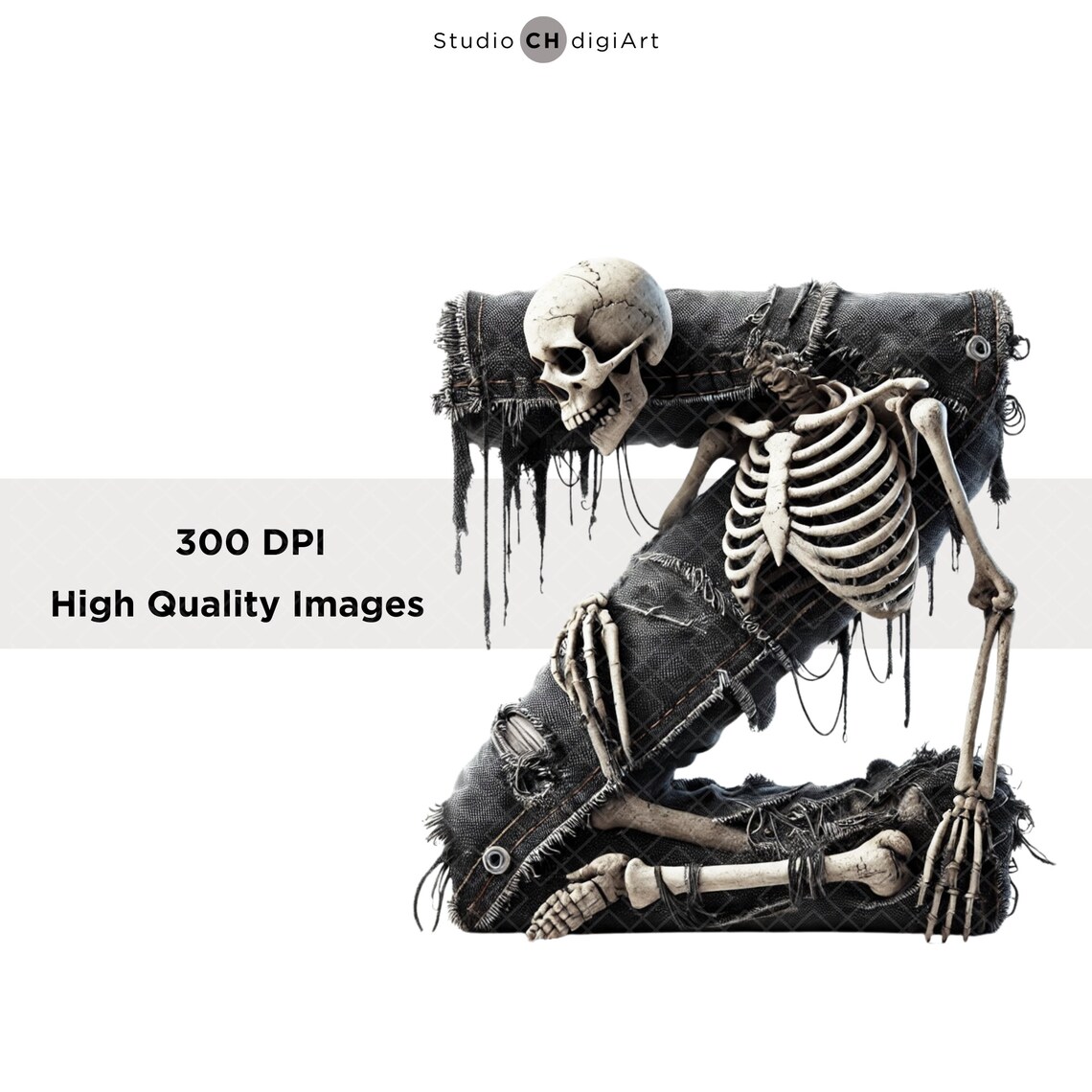 3D Skeleton Alphabet, 3D Halloween Font, Black Denim Alphabet, Skeleton ...