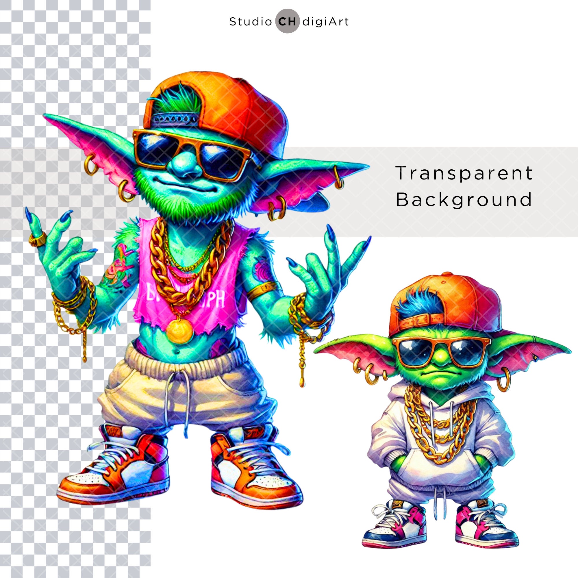 Hip Hop Goblin Clipart, 24 Halloween PNG, Goblin Graphics, Halloween ...