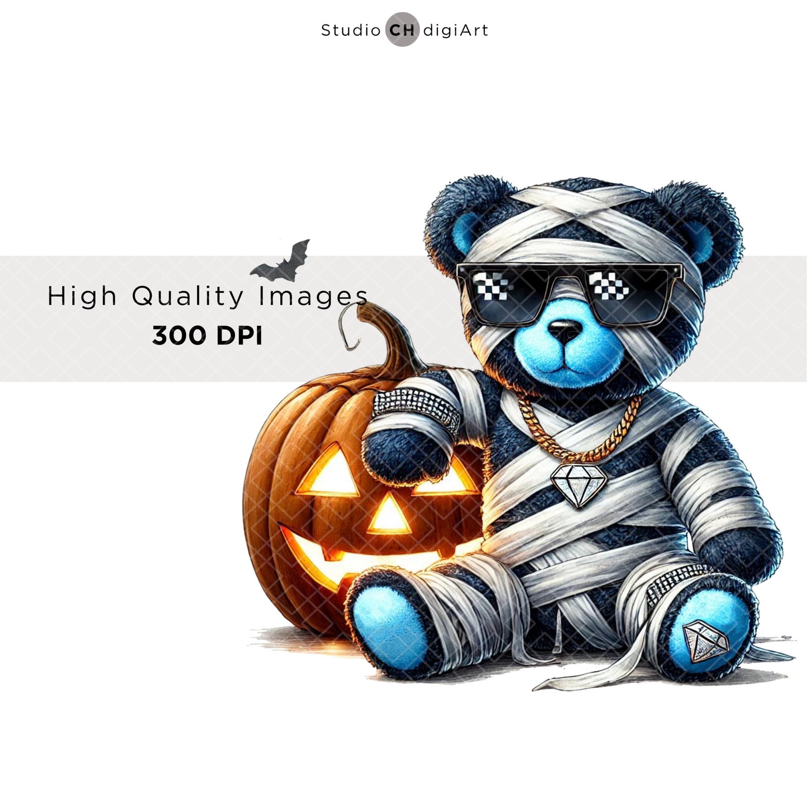Hip Hop Mummy Bear Clipart, 28 Mummy Bear PNG, Halloween Clipart ...