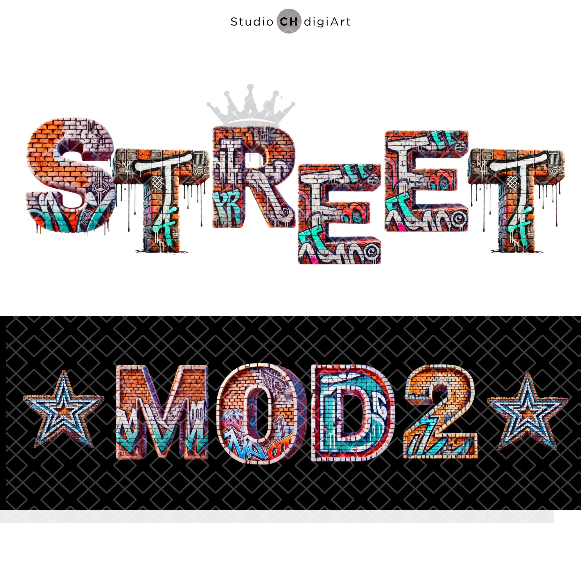 Graffiti Brick Alphabet Letters & Numbers, Graffiti Alphabet PNG, Brick ...