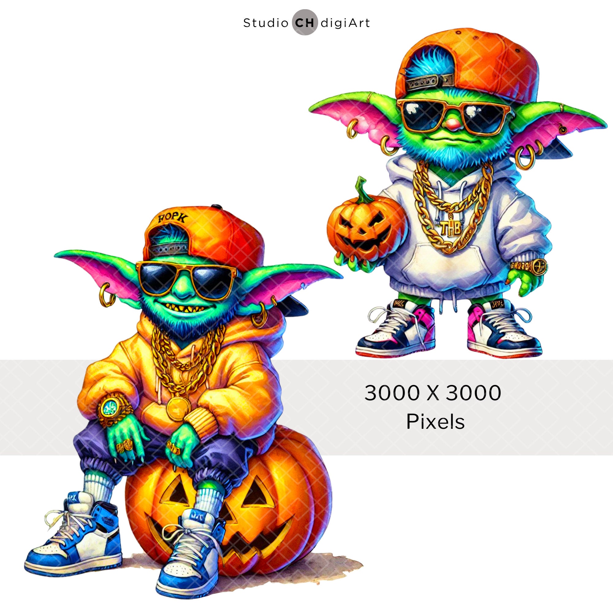 Hip Hop Goblin Clipart, 24 Halloween PNG, Goblin Graphics, Halloween ...