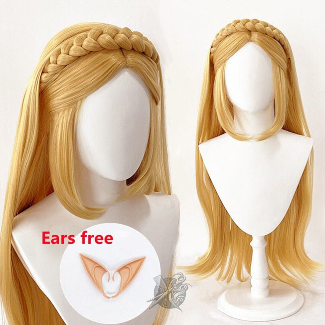 Game, Cosplay Wig, Princess Zelda, Golden Blonde, Braided, for Cosplay ...