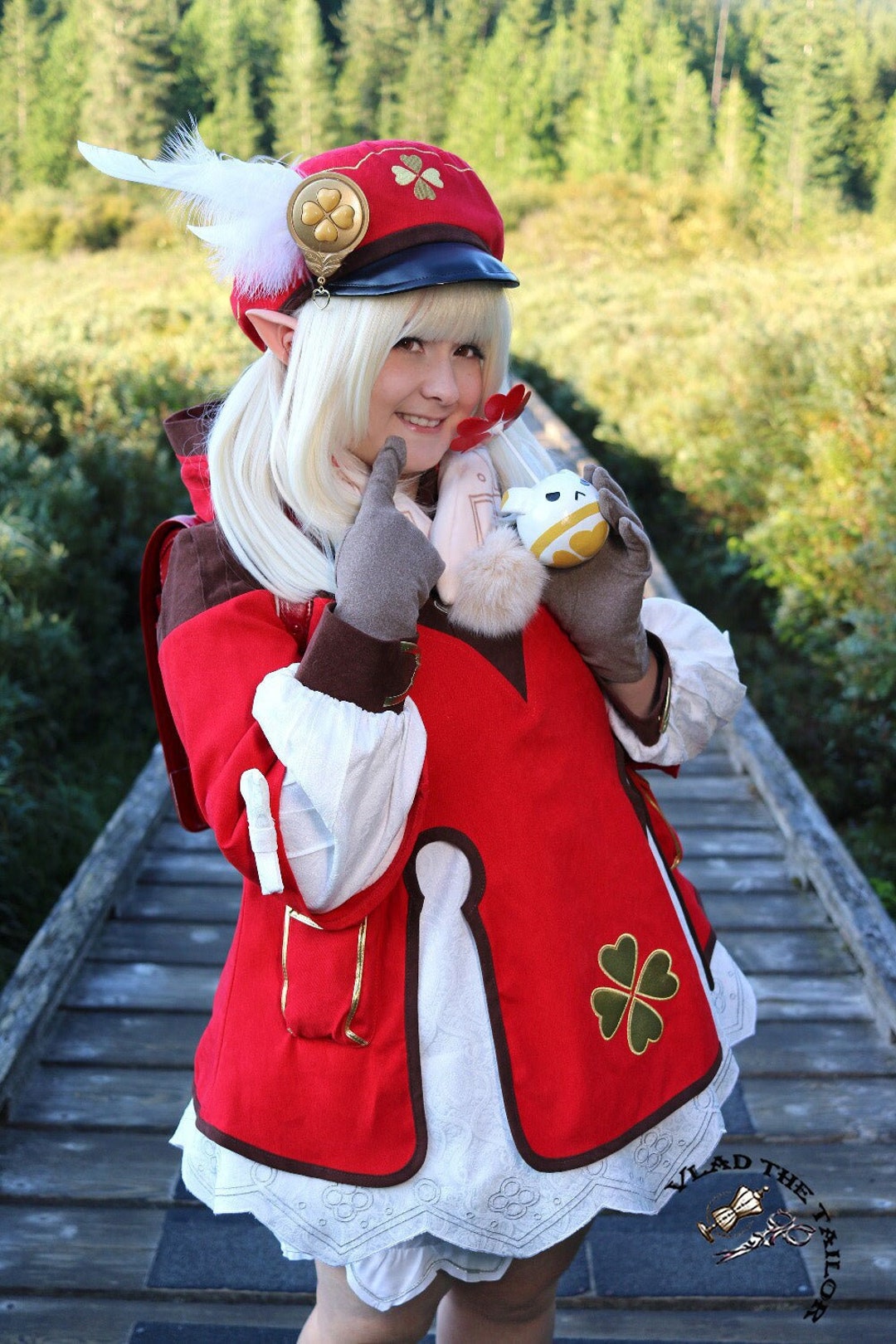 Cosplay, Genshin Impact, Klee Spark Knight, Anime, Wig, Suit, Uniform ...